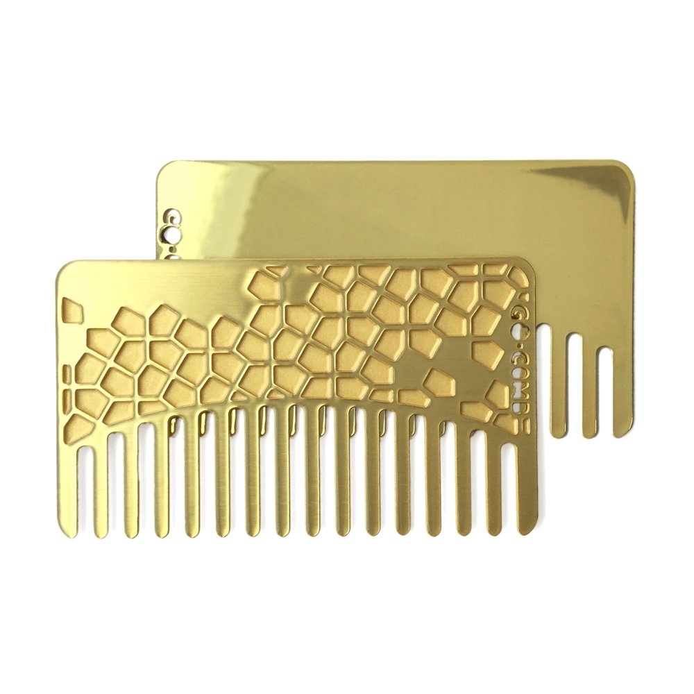 Brass Tile Mirror Comb | Metal Wallet-Sized – MICHE
